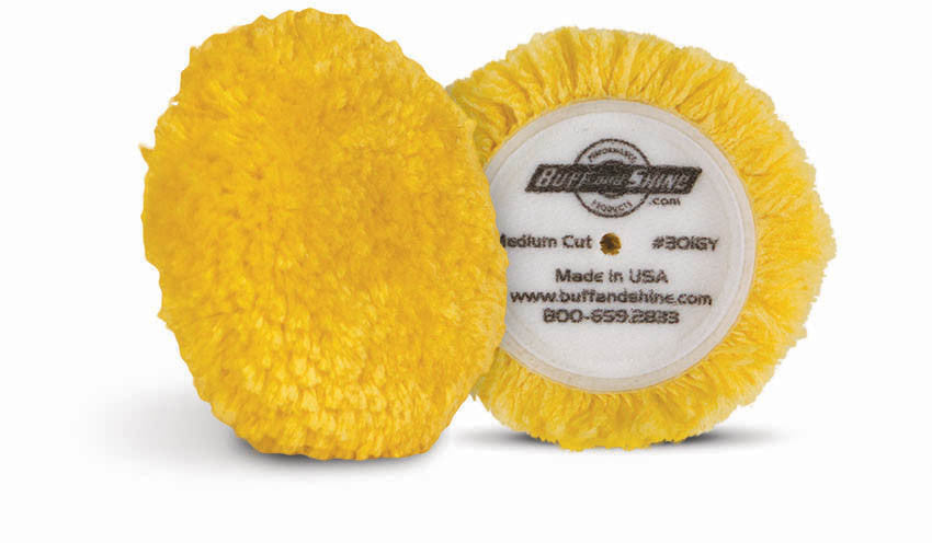 Buff & Shine 3" Yellow Wool Blend Grip Pad – Carolina Detail Supply